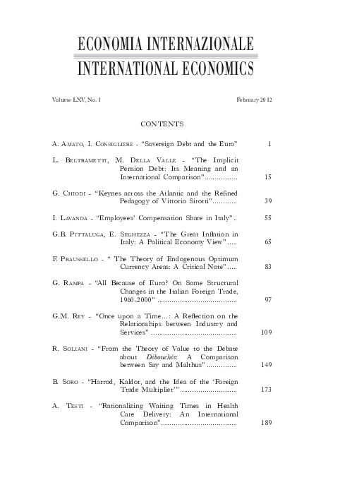 (PDF) Harrod, Kaldor, And The Idea Of The 'Foreign Trade Multiplier'