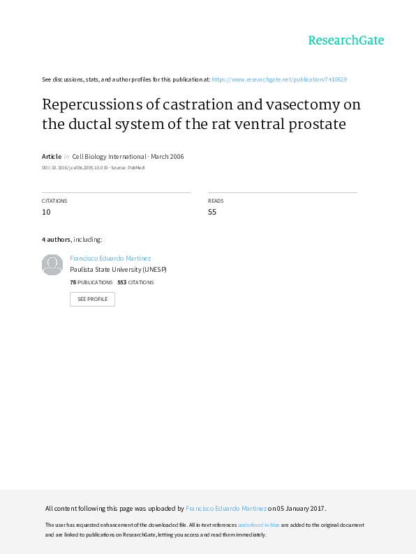 (PDF) Repercussions of castration and vasectomy on the ductal system of ...
