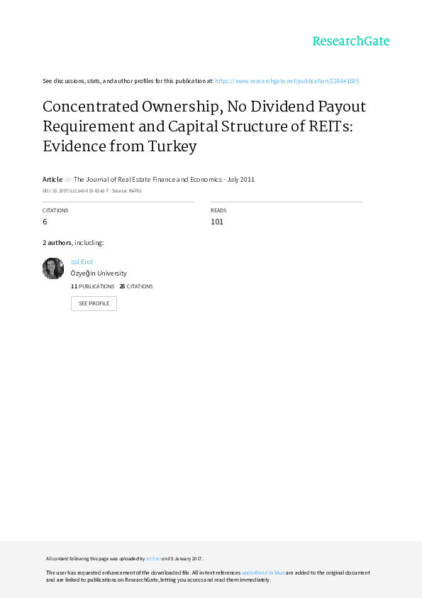 (PDF) Concentrated Ownership, No Dividend Payout Requirement and ...