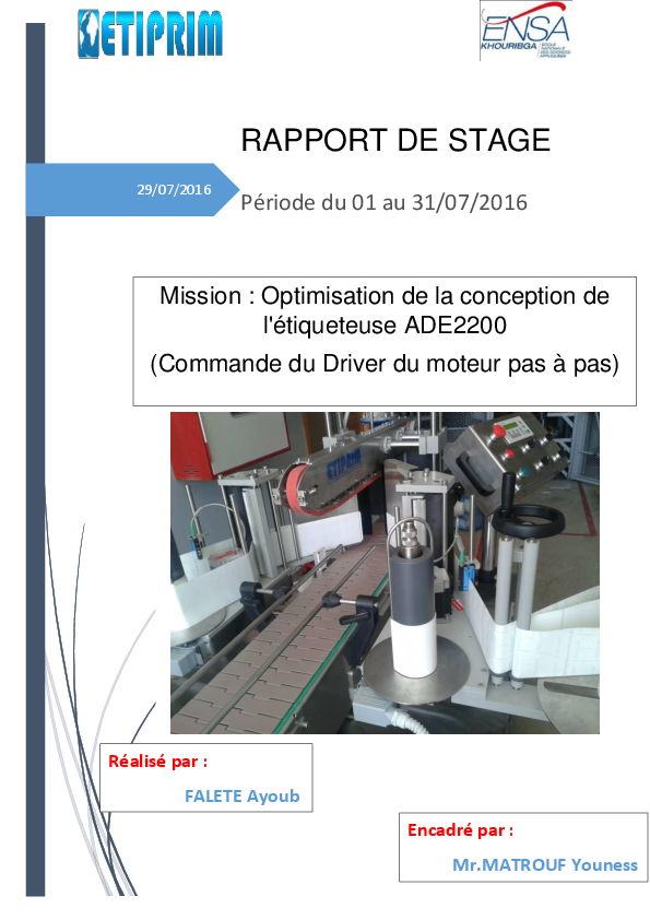 (PDF) rapportde stage ETIPRIM (Arduino)