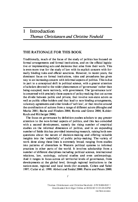 (PDF) Christiansen Neuhold 2011 International Handbook of Informal ...