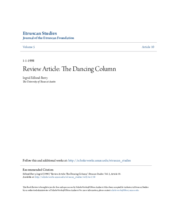 (PDF) Review Article: The Dancing Column