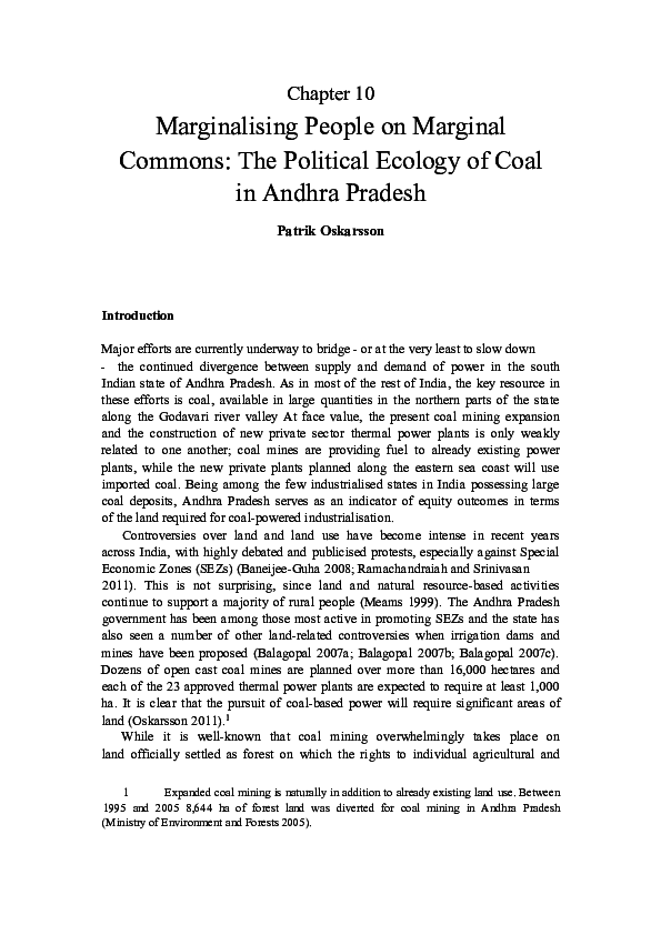(PDF) Marginalising People on Marginal Commons: The political ecology ...