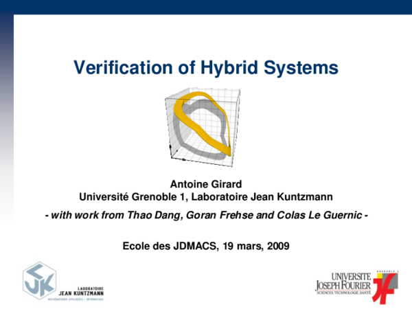 Pdf Verification Of Hybrid Systems Martin Fränzle