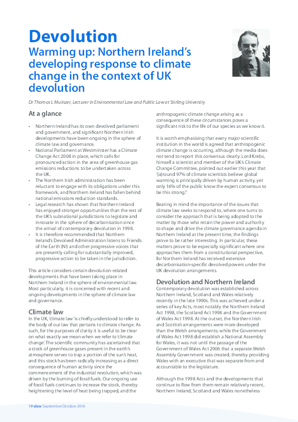 (PDF) ‘Warming UP: Northern Ireland’s Developing Response to Climate ...