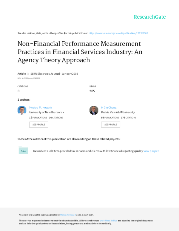 (PDF) Non-Financial Performance Measurement Practices in Financial ...