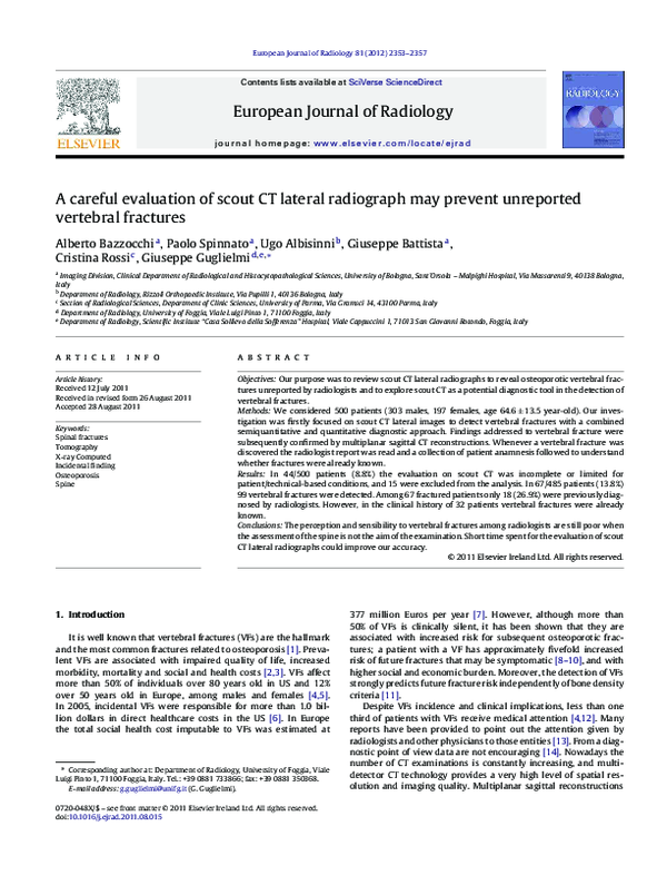 (PDF) A careful evaluation of scout CT lateral radiograph may prevent ...