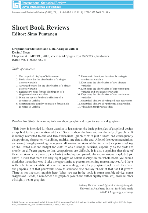 (PDF) Design of Experiments: An Introduction Based on Linear Models by Max D. Morris