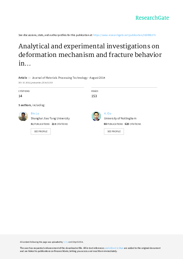 (PDF) Analytical and experimental investigations of the effects of a negative side cutting edge ...