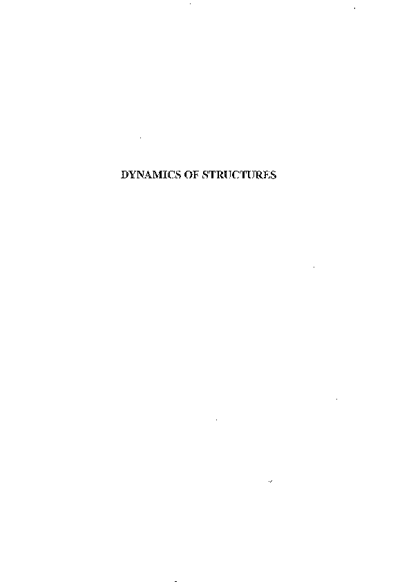 (PDF) Dynamics of Structures