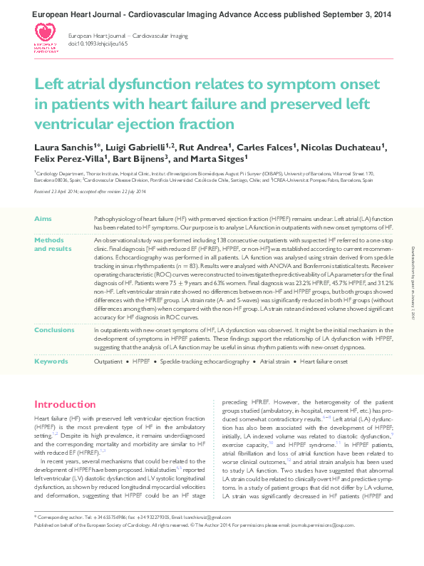 (PDF) Correlation of Left Atrial Strain and Doppler Measurements with ...