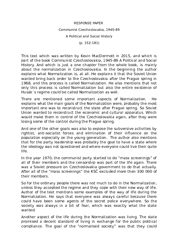 (DOC) Response paper