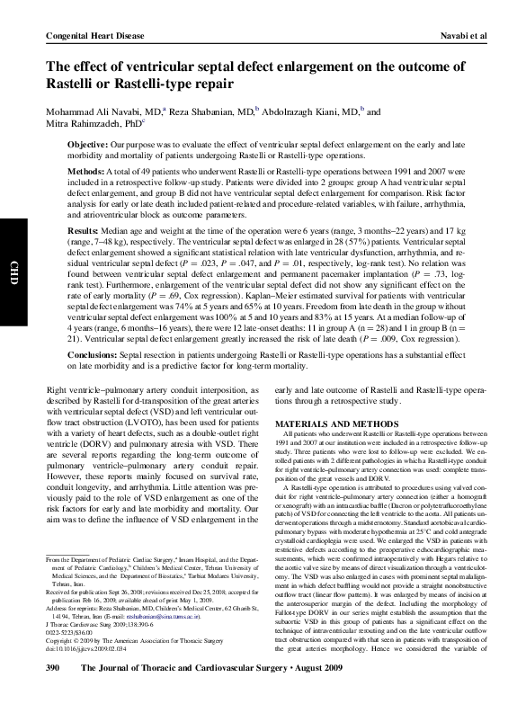 (PDF) The effect of ventricular septal defect enlargement on the ...