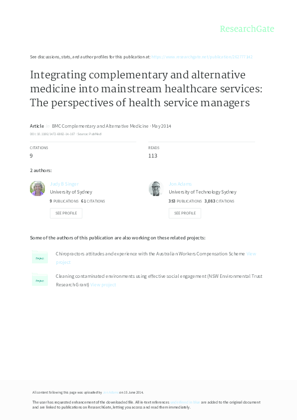 (PDF) Integrating complementary and alternative medicine curricula into medical education: A 3 ...