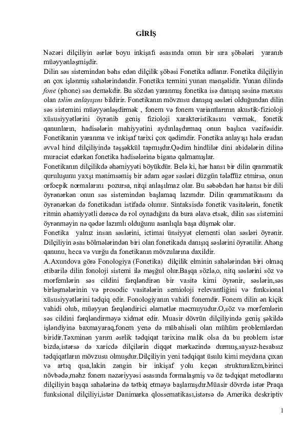 (DOC) Azerbaycan dili fonetika