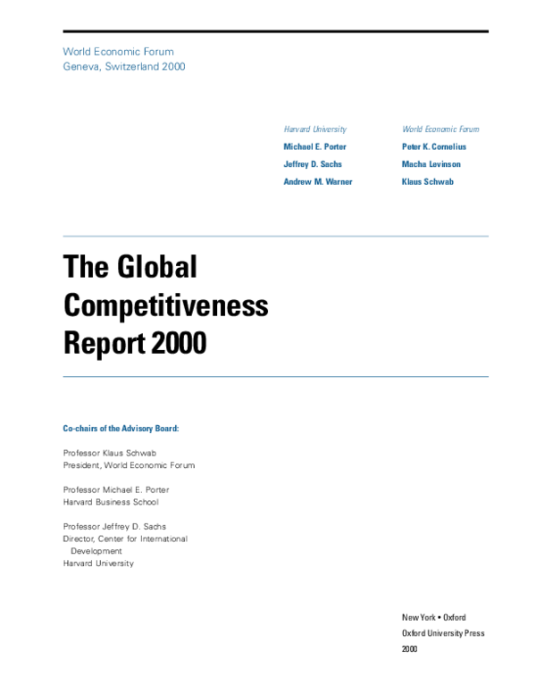 (PDF) The Global Competitiveness Report 2000