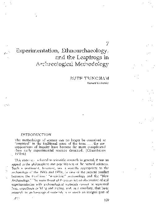 (PDF) Experimentation, Ethnoarchaeology and the Leapfrogs in ...