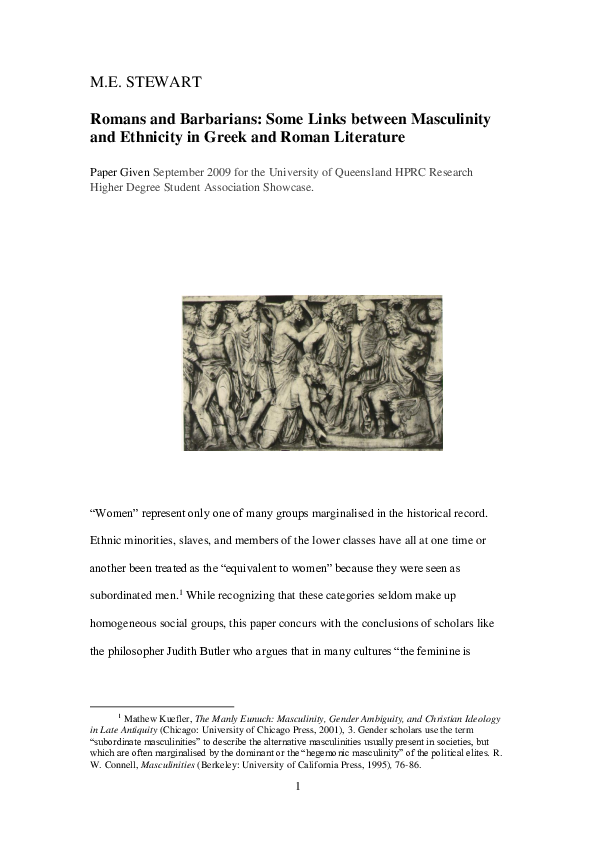 (PDF) Romans and Barbarians: Some Links between Ethnicity and ...