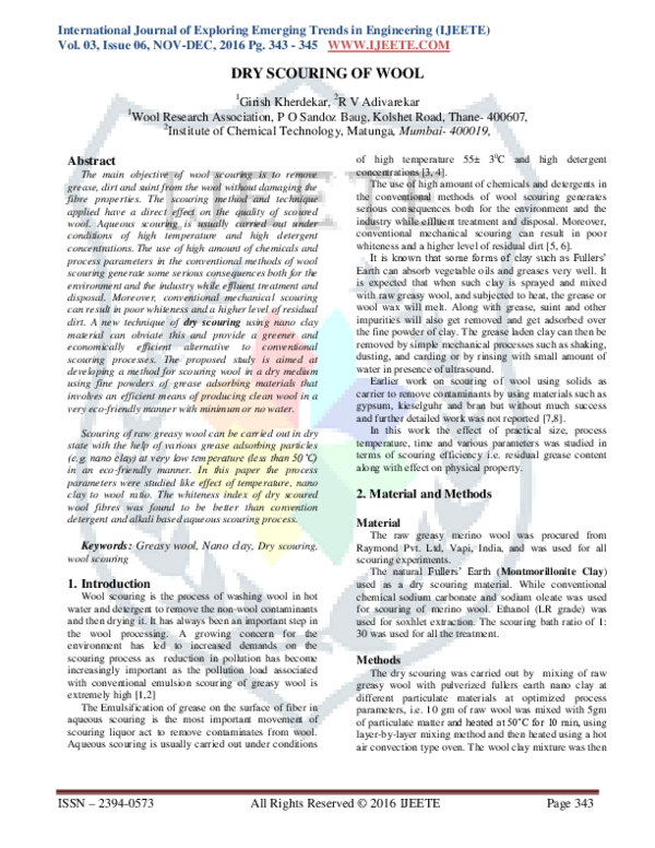 (PDF) DRY SCOURING OF WOOL