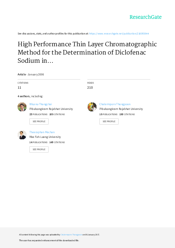 (PDF) High-performance thin-layer chromatographic method for analysis of racecadotril in the ...
