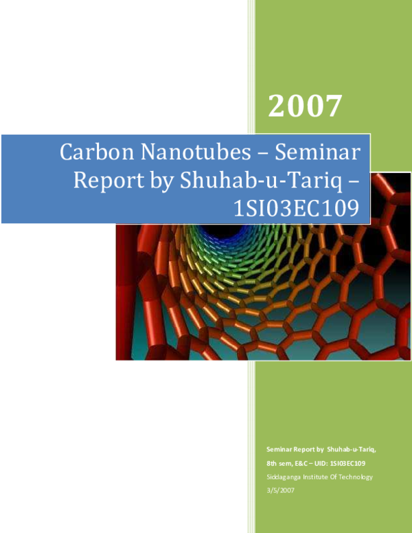 (PDF) Carbon Nanotubes