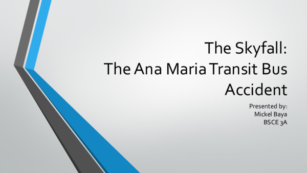 (PDF) Case Study "The Skyfall: The Ana Maria Transit Bus Accident"