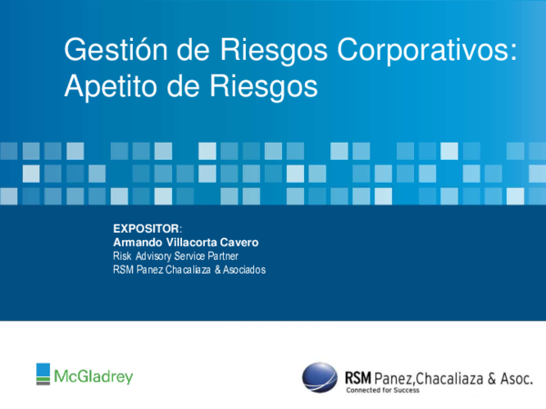 (PDF) APETITO DEL RIESGO DE AUDITORIA Jornada 14 de mayo | Franco ...
