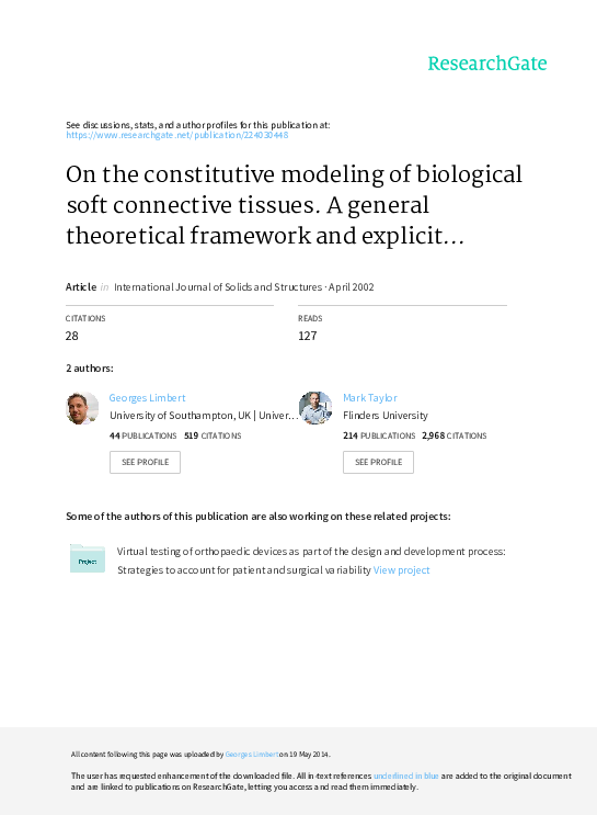 Pdf A Finite Element For Soft Tissue Deformation Based On The Absolute Nodal Coordinate
