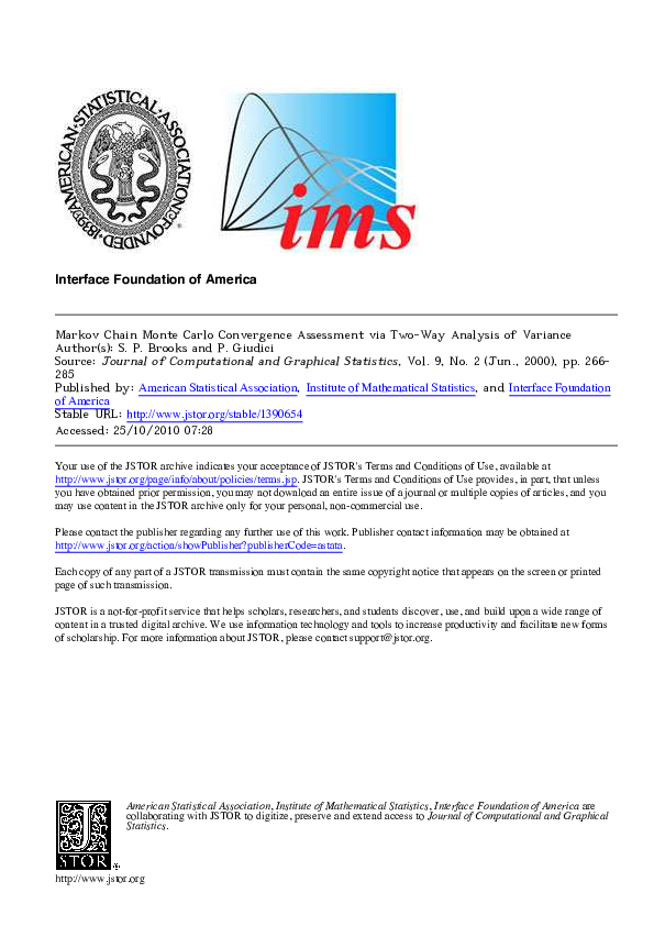 (PDF) MCMC convergence assessment via two-way ANOVA