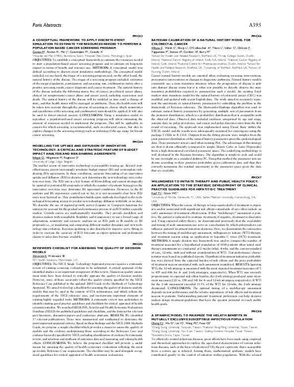 (PDF) PMC43 a Conceptual Framework to Apply Discrete-Event Simulation to Estimate the Resources ...