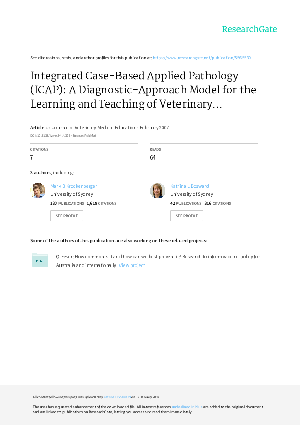 (PDF) Integrated Case-Based Applied Pathology (ICAP): A Diagnostic ...
