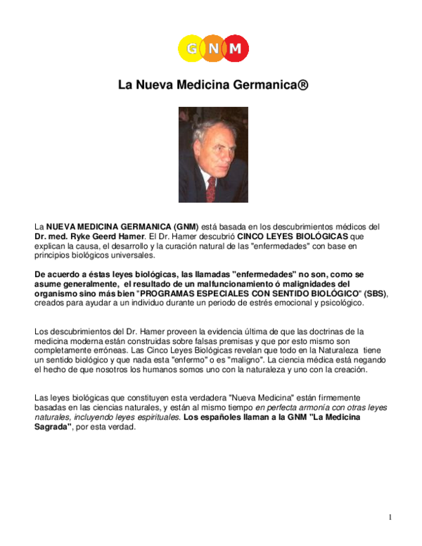 (PDF) La Nueva Medicina Germanica