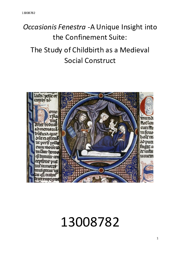 (PDF) The Construction of Childbirth as a Medieval Social Construct