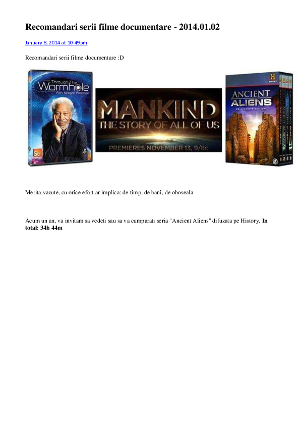 (PDF) RECOMANDARI SERII FILME DOCUMENTARE - 2014.01.02