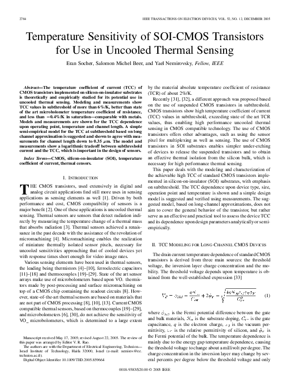 (PDF) Low Temperature Sensitivity CMOS Transconductor Based on GZTC ...