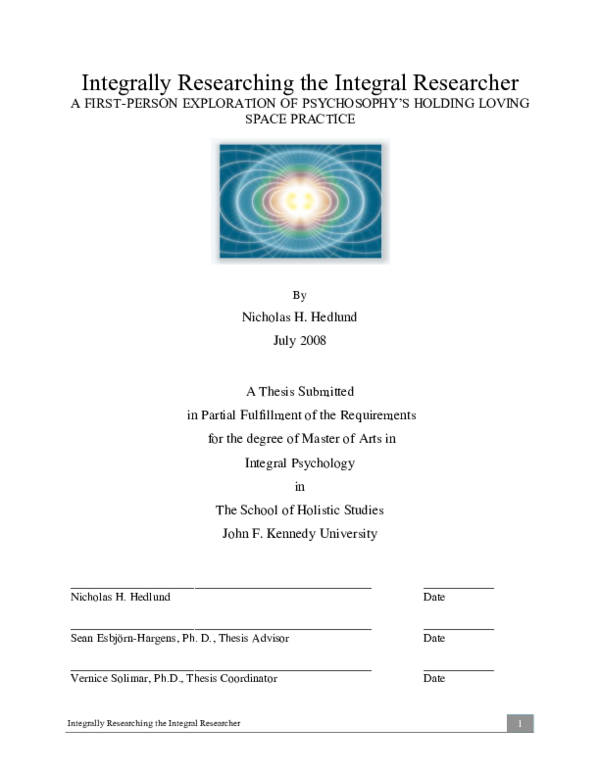 (PDF) Integrally Researching the Integral Researcher: A First-person ...