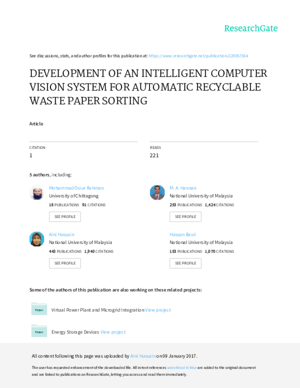 (PDF) DEVELOPMENT OF AN INTELLIGENT COMPUTER VISION SYSTEM FOR ...