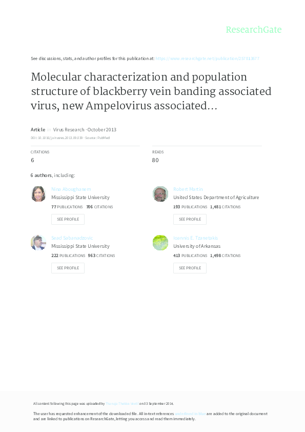 (PDF) Molecular characterization and population structure of blackberry ...