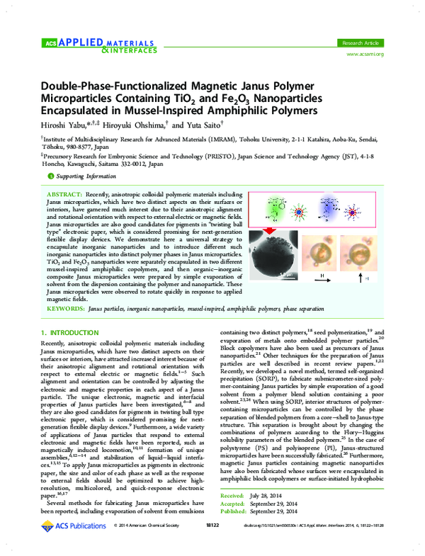 (PDF) Double-phase-functionalized magnetic Janus polymer microparticles ...