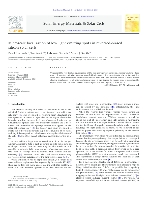 (PDF) Microscale localization of low light emitting spots in reversed ...