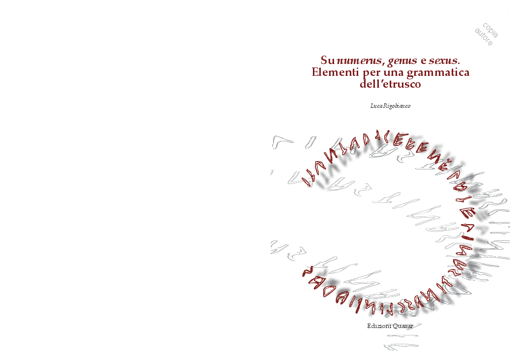 (PDF) Su numerus, genus e sexus. Elementi per una grammatica dell’etrusco