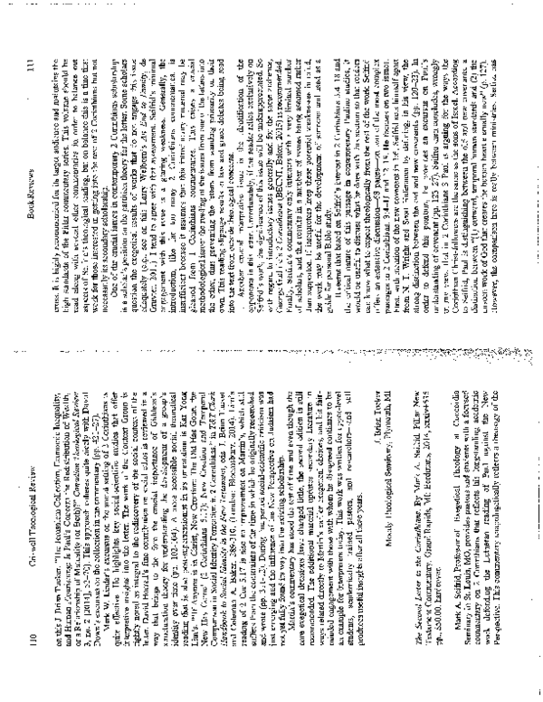 (PDF) Review of Mark Seifrid 2 Corinthians Pillar Commentary
