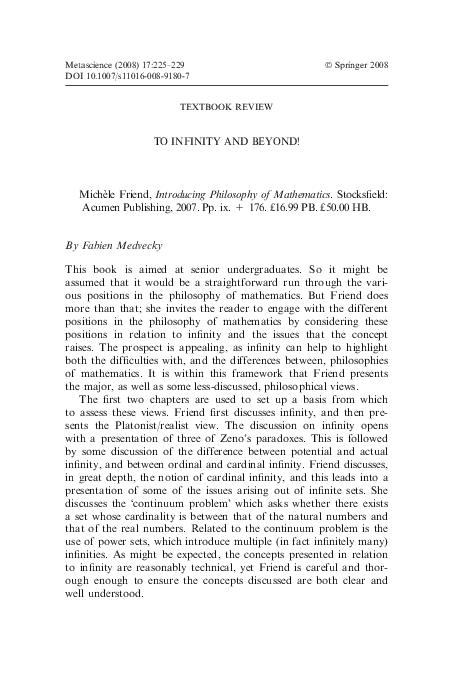 (PDF) To Infinity and Beyond!