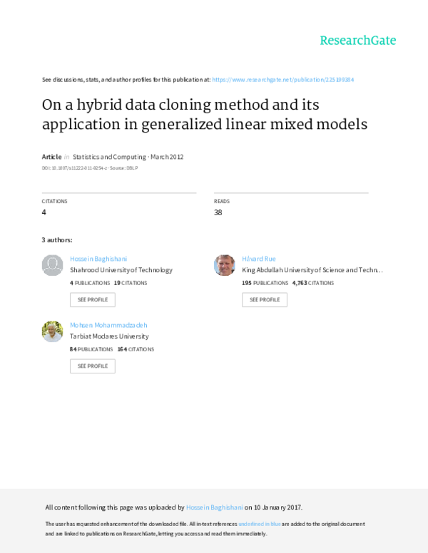 (PDF) On a hybrid data cloning method and its application in ...