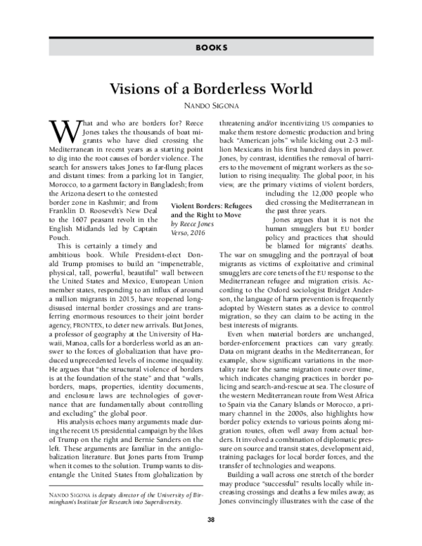 (PDF) Visions of a borderless world