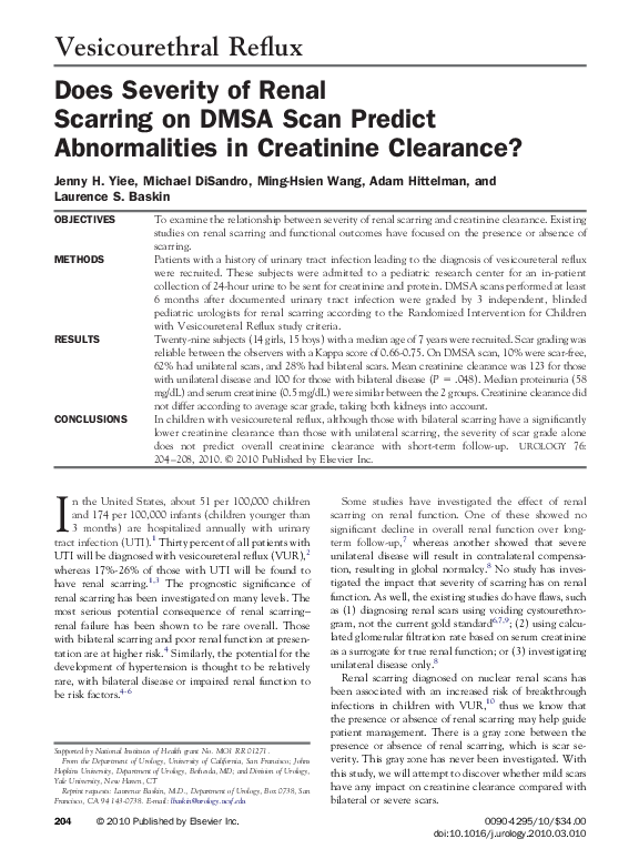 (PDF) Does Severity of Renal Scarring on DMSA Scan Predict ...
