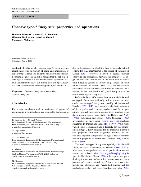 (PDF) Concave type-2 fuzzy sets: properties and operations