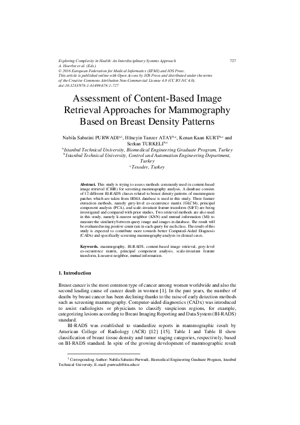 (PDF) Assessment of Content-Based Image Retrieval Approaches for ...