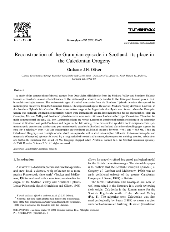 (PDF) Reconstruction of the Grampian episode in Scotland: its place in ...