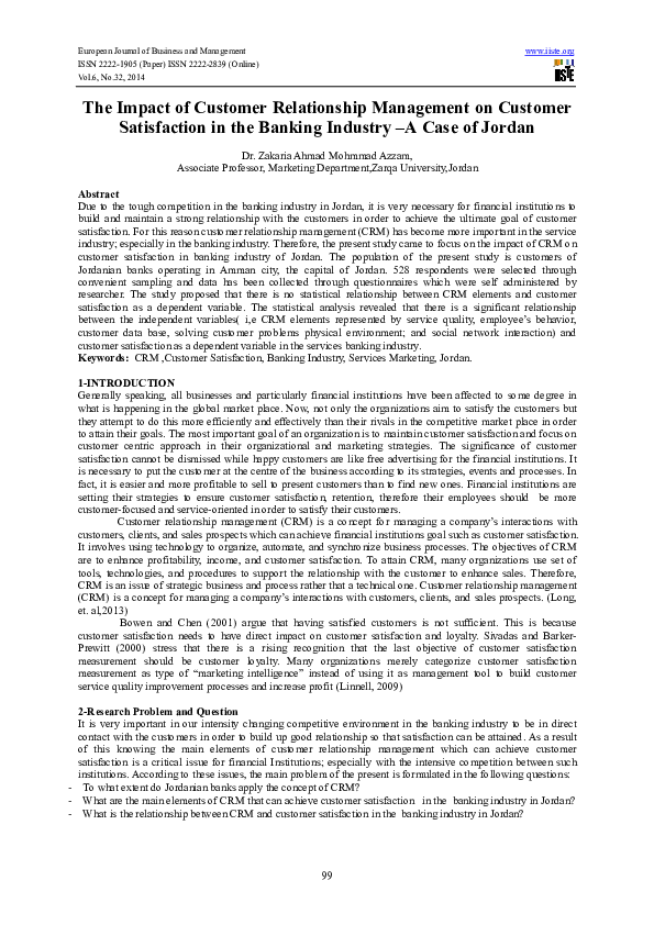 (PDF) The Impact of Customer Relationship Management on Customer ...